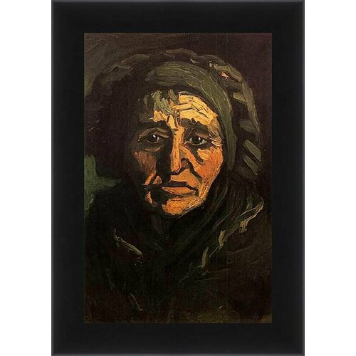 Плакат, постер на холсте Head of a Peasant Woman with Greenish Lace Cap. Винсент Ван Гог. Размер 42 на 60 см