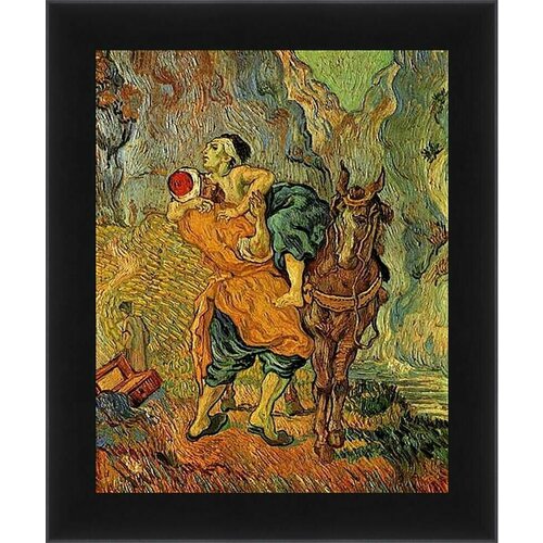 Плакат, постер на бумаге The Good Samaritan after Delacroix. Винсент Ван Гог. Размер 42 на 60 см