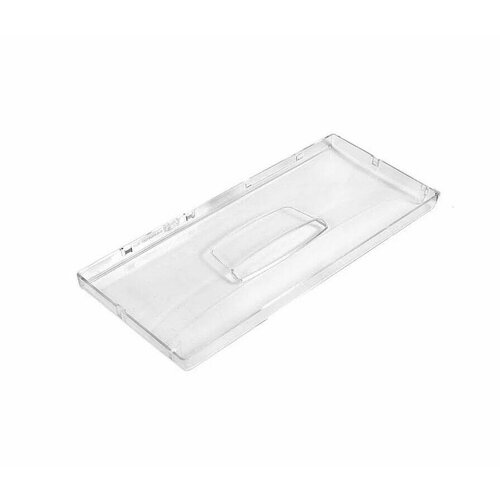 Панель ящика морозильной камеры холодильника Ariston, Indesit, Stinol, 455х195 мм, прозрачный пластик