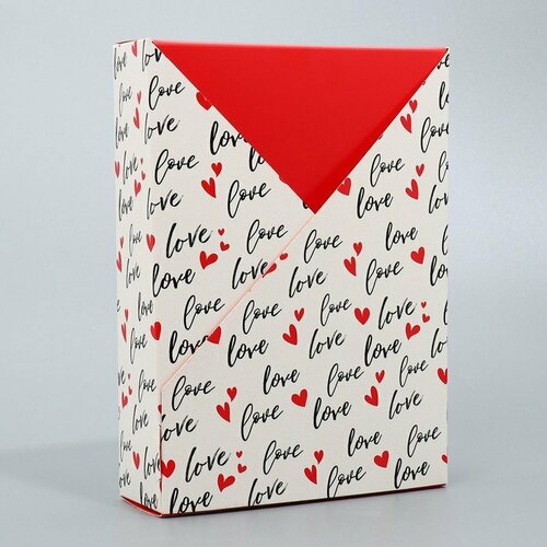 Коробка подарочная складная, упаковка, «Love», 21х 15 х 5 см (комплект из 31 шт)