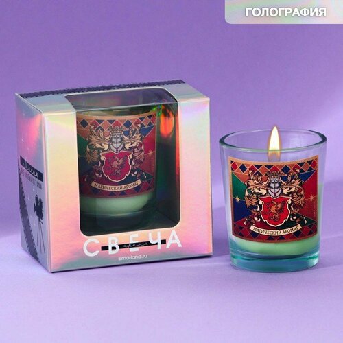 Новогодняя свеча в стакане «Магический аромат», сосна (комплект из 9 шт)