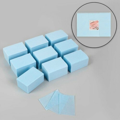 Салфетки для маникюра, безворсовые, плотные, 560 шт, 6 × 4 см, цвет голубой (комплект из 7 шт)