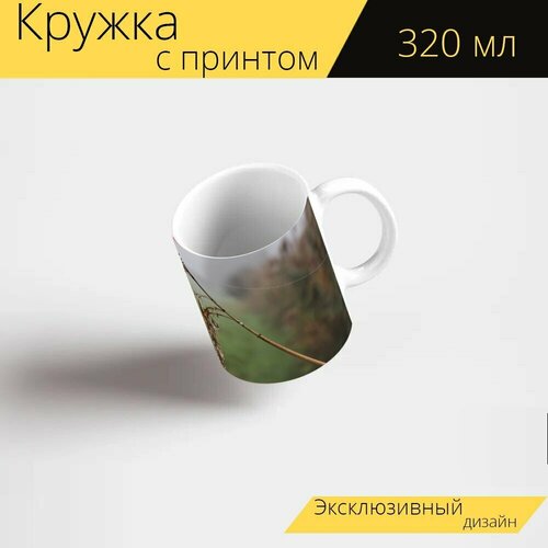 Кружка с рисунком, принтом "Роса, капать, осенью" 320 мл.