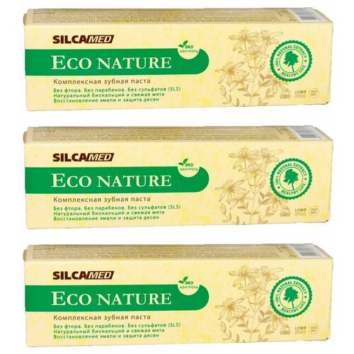 Silcamed Зубная паста Eco Nature, 130 г, 3 шт