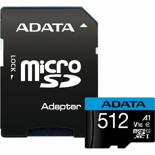 Карта памяти ADATA 512GB Premier microSDXC UHS-I Class 1 AUSDX512GUICL10A1-RA1