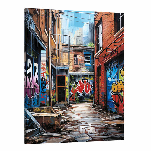 Интерьерная картина 50х70 "Граффити: искусство свободы"