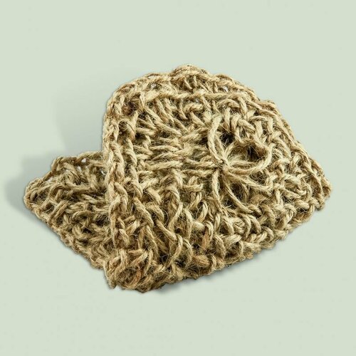 Джутовая мочалка - рукавица кесе для пилинга. Из натурального джута. Крымская коллекция.