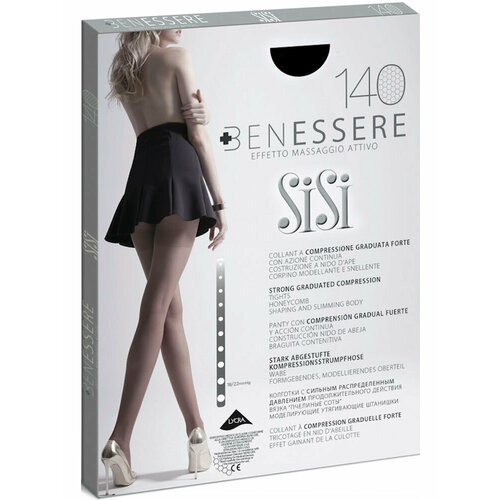 Колготки Sisi Benessere, 140 den, размер 5, черный