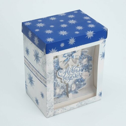 Коробка складная с 3D эффектом «Снежный вальс», 18 х 14 х 23 см