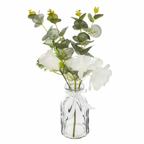 Композиция декоративная Atmosphera Цветок эвкалипта стекло 8x15 см
