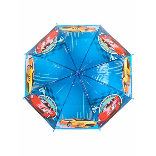Зонт-трость ArtRain, автомат, купол 82 см, 8 спиц, синий