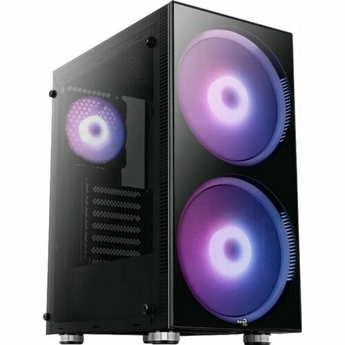 Корпус Aerocool MidiTower Python (ATX/micro-ATX/mini-ITX, без БП, 1x USB3.0, 2x USB2.0, 2x 20cm A.RGB fans Tempered Glass) (4718009158689)