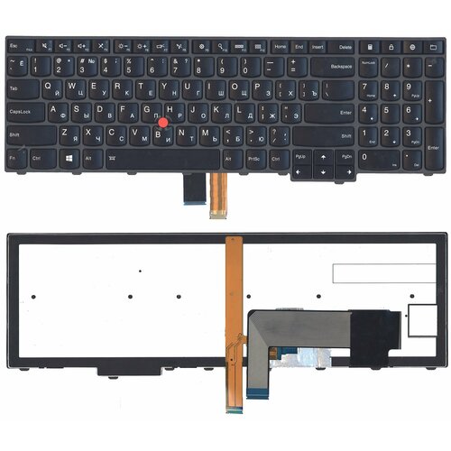 Клавиатура для ноутбука LENOVO T560 черная с подсветкой