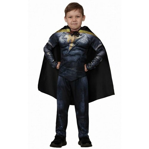 Детский карнавальный костюм Чёрного Адама с мускулами Bat-39