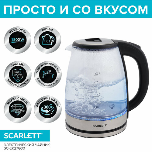 Чайник Scarlett SC-EK27G30, сталь