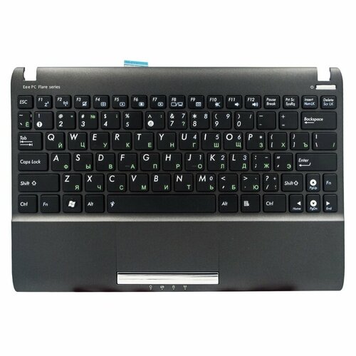 Asus Клавиатура для ноутбука Asus Eee PC 1025, 1025C, 1025CE, 1060 черная, верхняя панель в сборе, черная