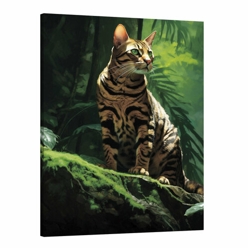 Интерьерная картина 50х70 "Кот и его территория"