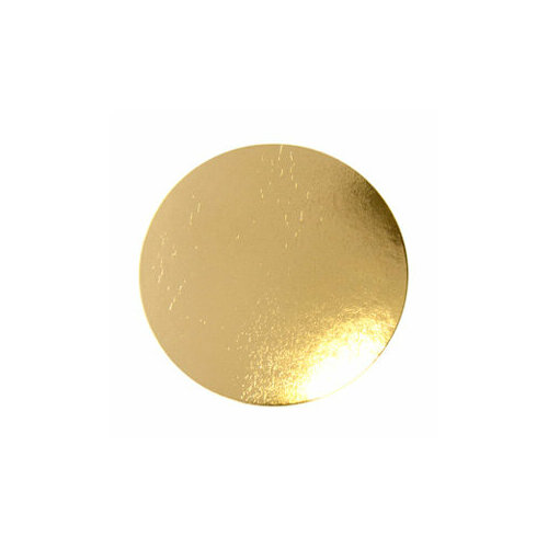 Подложка картонная 0,8мм круглая золото/золото d-26см уп/10шт