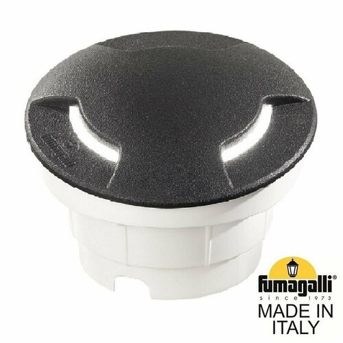Грунтовый светильник Fumagalli Ceci 160-3L 3F3.000.000. AXC1L, Черный и Прозрачный, с лампой 800Lm, 4000К
