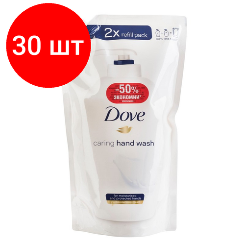 Комплект 30 штук, Мыло жидкое DOVE 500мл крем(мягкая упаковка)