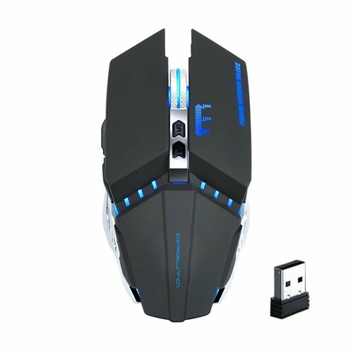 Игровая мышь беспроводная (USB, 2.4ГГц, аккум, 10м) Орбита OT-PCM71 Черная