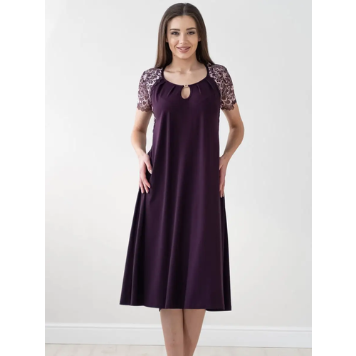 Сорочка  Текстильный Край, размер 48, фиолетовый