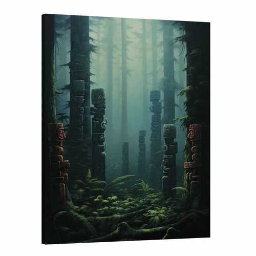 Интерьерная картина 50х70 "Тотемный лес"