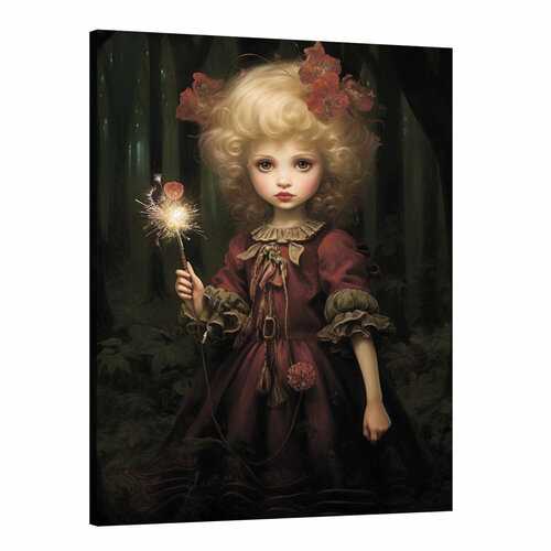 Интерьерная картина 50х70 "Кукла с волшебной палочкой"