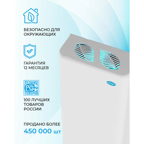 Рециркулятор облучатель воздуха бактерицидный для дома, для офиса мегидез 3909.3 (2 лампы по 15 вт, на передвижной платформе , есть СС и РУ)