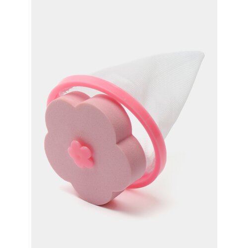 Фильтр мешок плавающая ловушка для волос и пыли Цвет Розовый