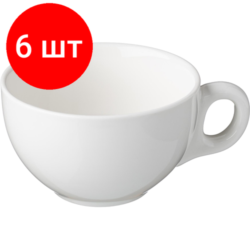 Комплект 6 штук, Чашка чайная 'Кунстверк'; фарфор;250мл; D=99, H=52, L=120мм; белый 03140584