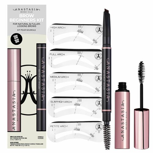 ANASTASIA BEVERLY HILLS Набор для бровей с трафаретами Brow Beginners Kit (Ebony)