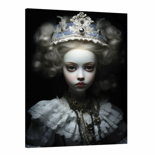 Интерьерная картина 50х70 "Кукла с серебряными глазами"