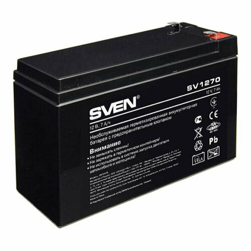 Батарея для ИБП SVEN SV 1270 (12V/7Ah) аккумуляторная, 626024