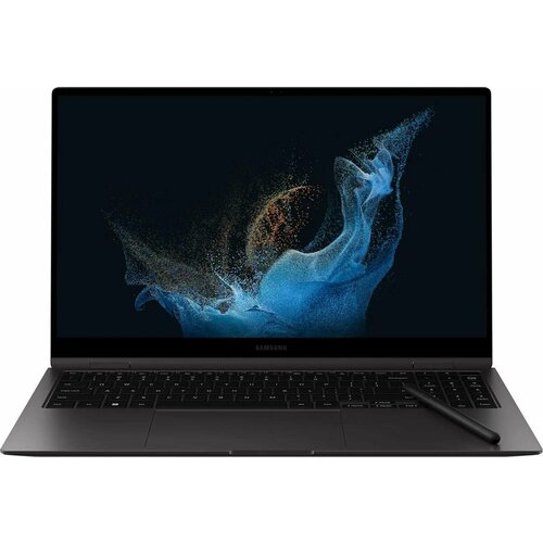 Ноутбук Samsung Galaxy Book 2 Pro 360 NP950 NP950QED-KA1IN, 15.6", трансформер, AMOLED, Intel Core i7 1260P, Intel Evo 2.1ГГц, 12-ядерный, 16ГБ LPDDR5, 512ГБ SSD, Intel Iris Xe graphics, Windows 11 Home, серый