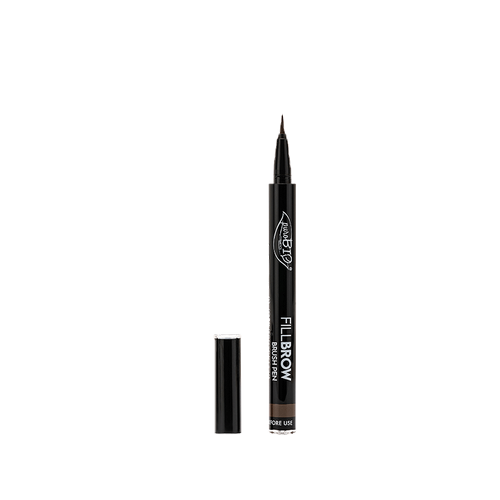 Фломастер для бровей Fillbrow Brush Pen, 03 темный коричневый, 0,7 мл PuroBio Cosmetics (ПуроБио Косметикс)