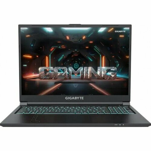 Ноутбук Gigabyte G6 Core i7 13620H 16Gb SSD512Gb NVIDIA GeForce RTX4060 8Gb 16 IPS FHD+ (1920x1200) Windows 11 Home black WiFi BT Cam (KF-H3KZ853SH)