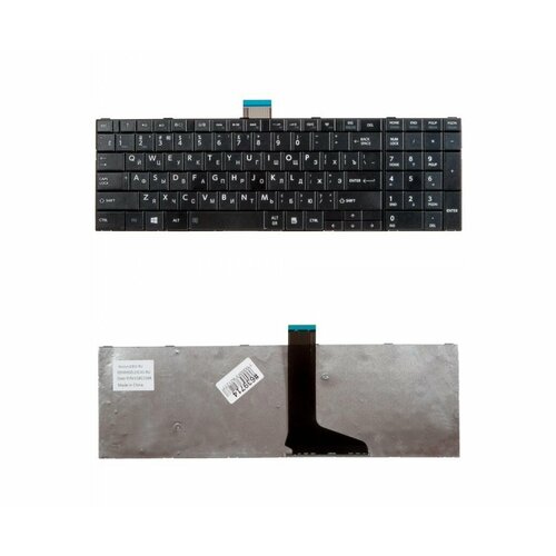 Keyboard / Клавиатура ZeepDeep для ноутбука Toshiba Satellite C850, C850D, C855, C855D, L850, L850D, L855, L855D, ченая гор Enter