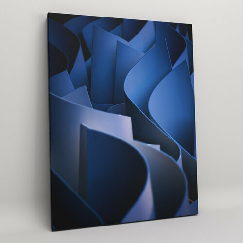 Картина на холсте (интерьерный постер) "Абстракция лабиринт", с деревянным подрамником, размер 45x60 см