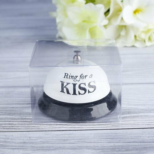 Звонок настольный "Ring for a kiss", 7.5 х 7.5 х 6 см (комплект из 5 шт)