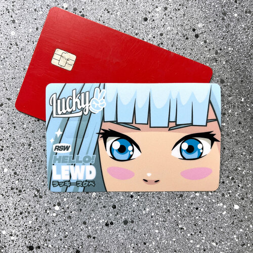 Наклейка на банковскую карту Lucky Lewd anime