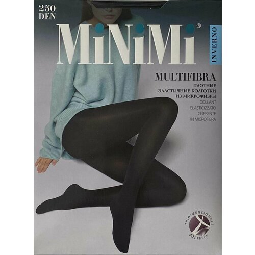 Колготки  MiNiMi Multifibra, 250 den, 2 шт., размер 5, черный