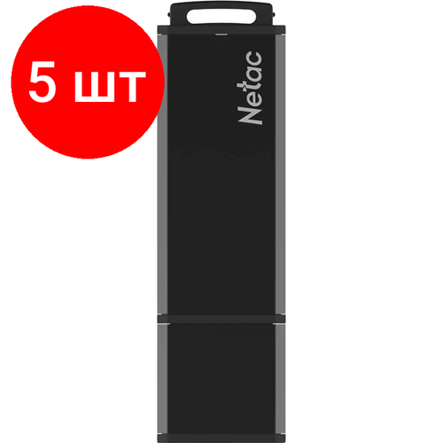 Комплект 5 штук, Флеш-память Netac USB Drive U351 USB3.0 64GB, retail version