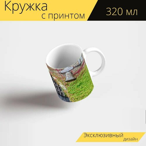 Кружка с рисунком, принтом "Замок, дверь, портал" 320 мл.