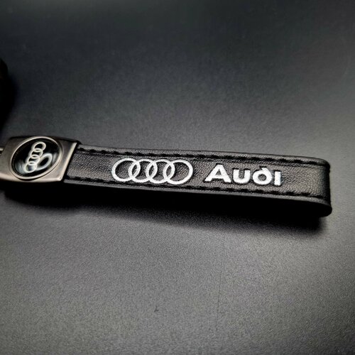 Брелок Брелок Audi черный, гладкая фактура, Audi, синий, хаки