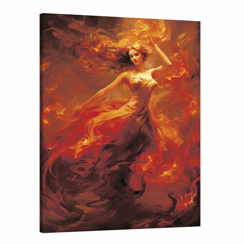Интерьерная картина 50х70 "Танцы в огне"