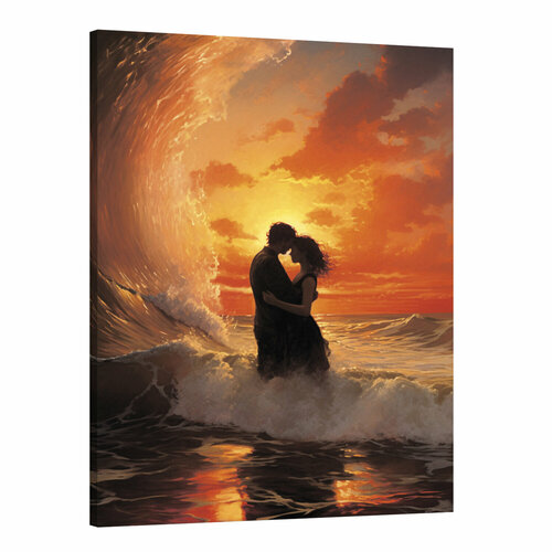 Интерьерная картина 50х70 "Поцелуй моря"