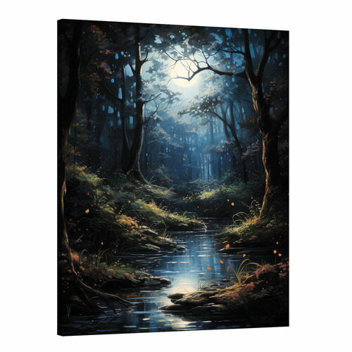 Интерьерная картина 50х70 "Танцы волшебного леса"