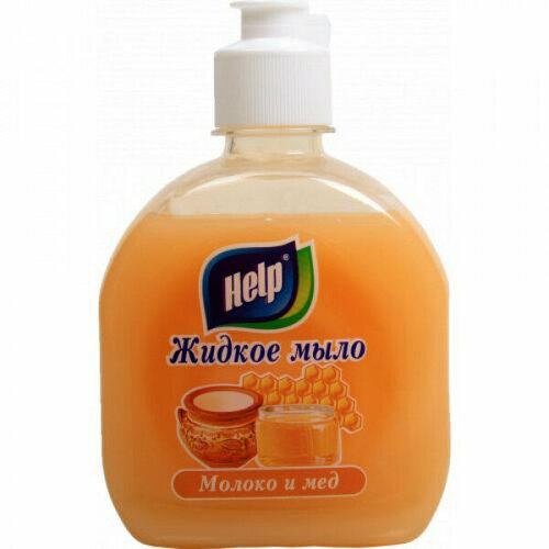 Альфатехформ Крем-мыло жидкое Help Молоко мед в упаковке пуш-пул 300 мл