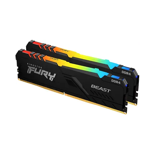 Модуль памяти Kingston 32GB DDR4 2666MHz DIMM FURY Beast Black RGB PnP